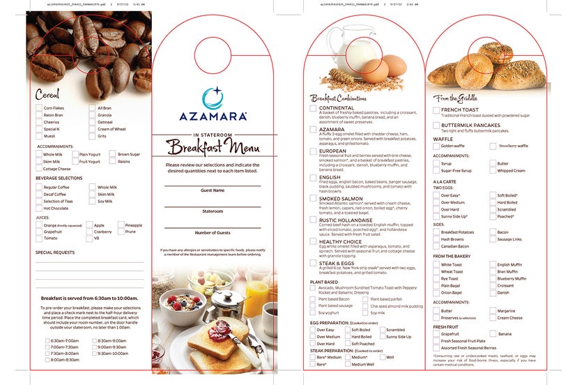 Cruise ship room service: A line-by-line guide to in-cabin dining - The ...