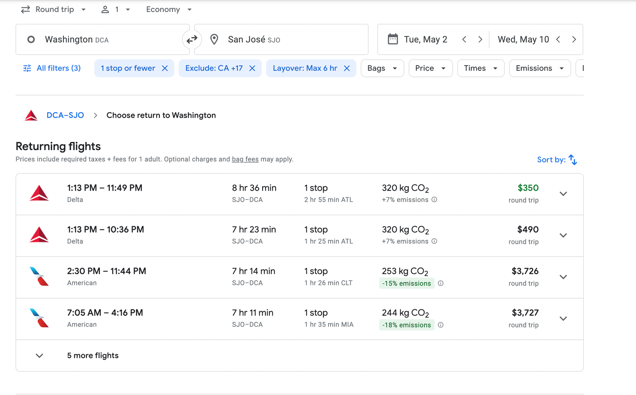 Round-trip flights to Costa Rica from multiple US cities starting at ...