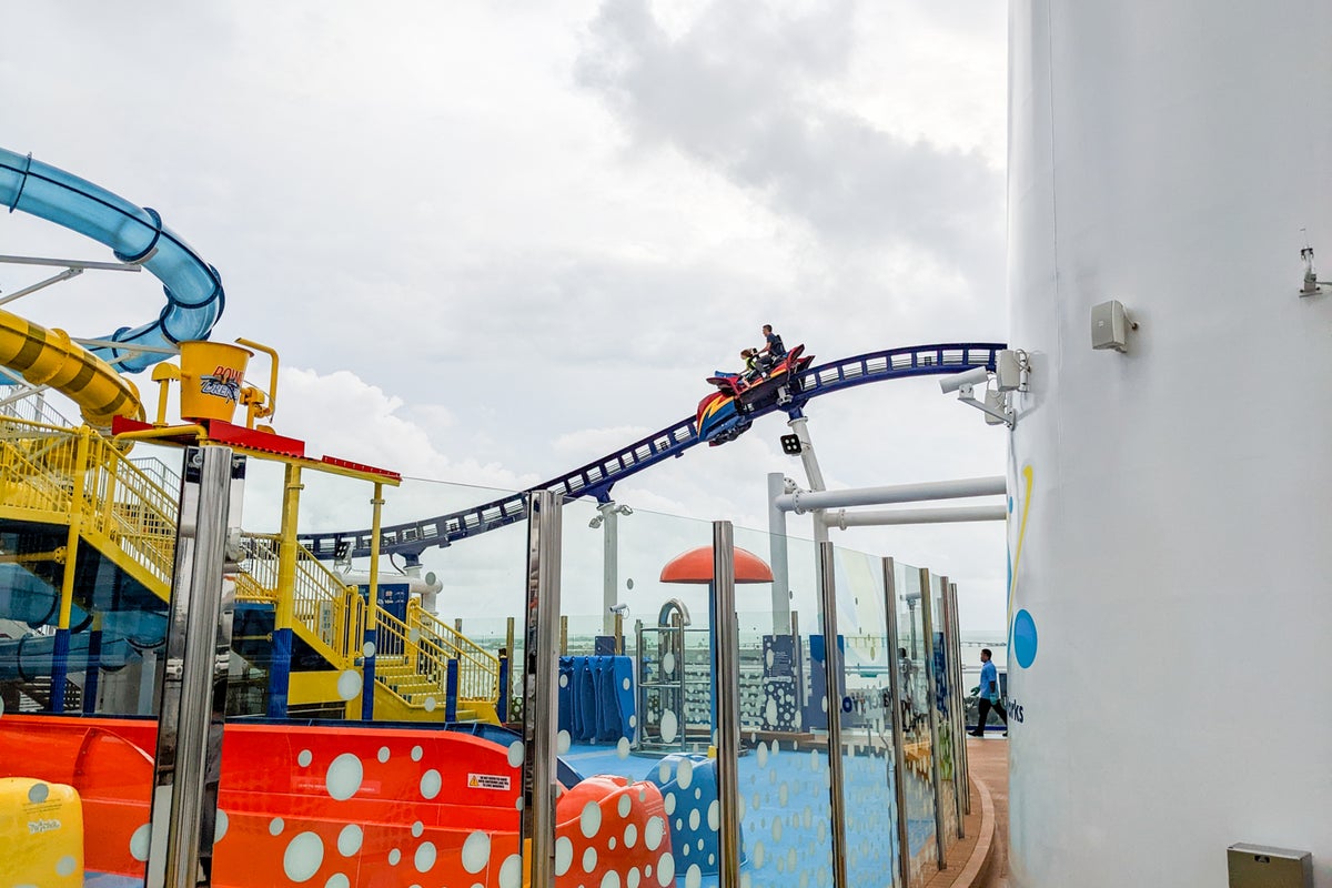 Bolt, the Carnival cruise roller coaster: Is it the best top-deck ...