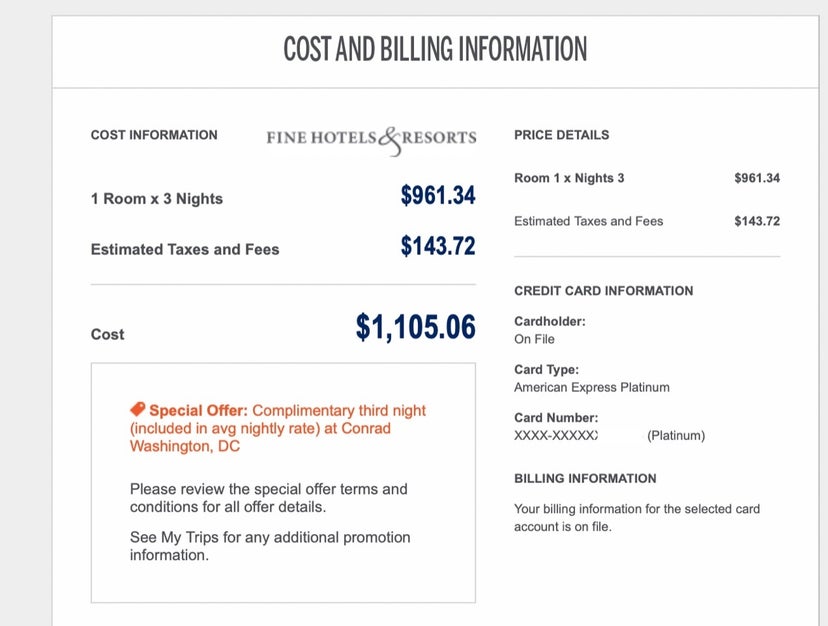 Don’t leave money on the table: How I used my Amex FHR benefit to save ...