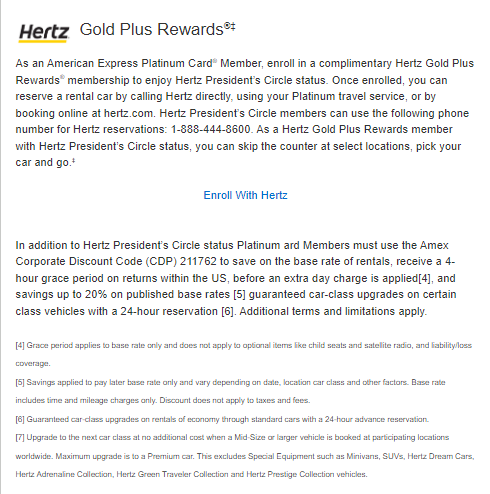Amex Platinum cardholders can now get Hertz President's Circle status ...