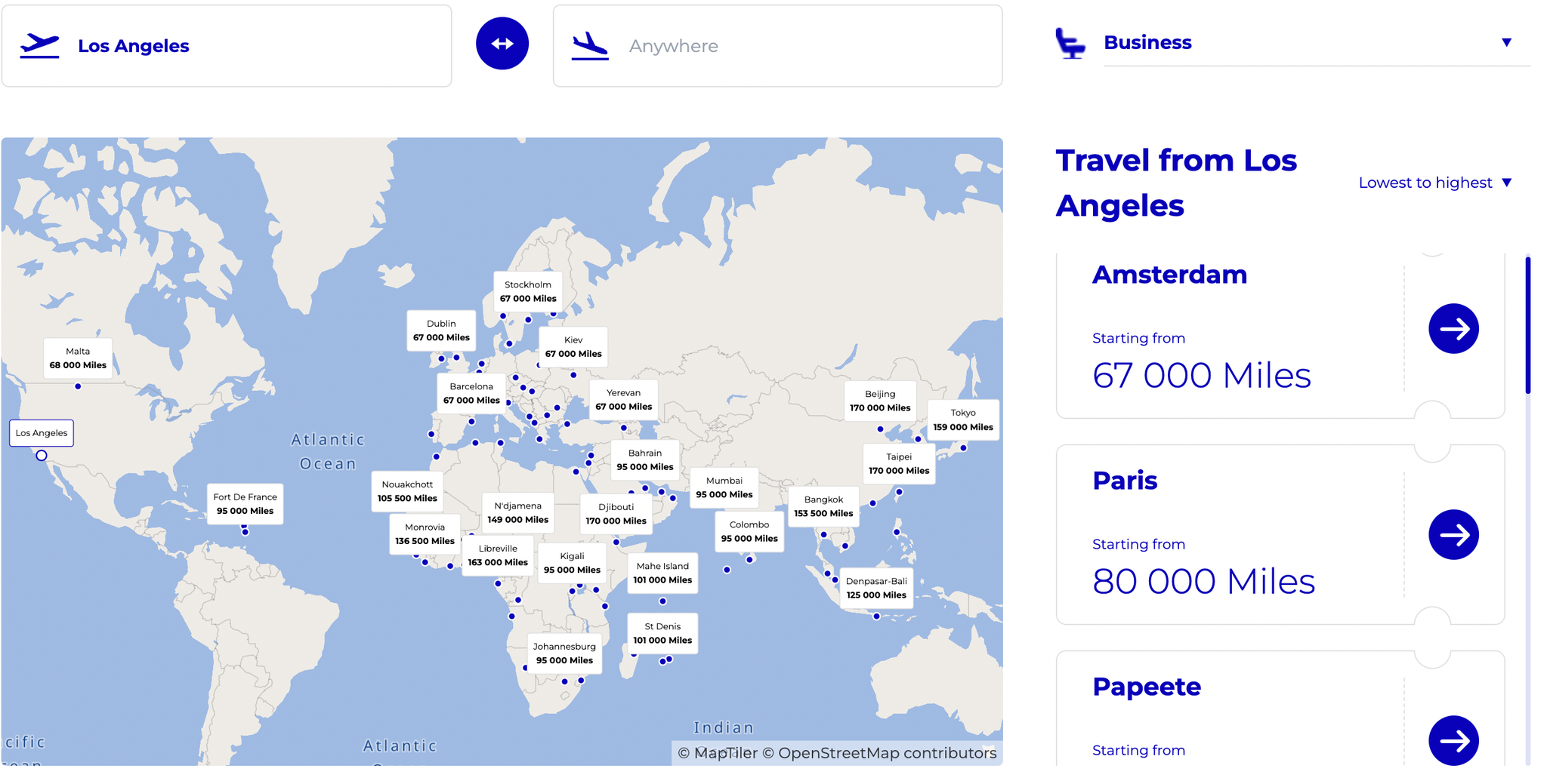 Flying Blue launches an interactive map with entry award prices - The ...