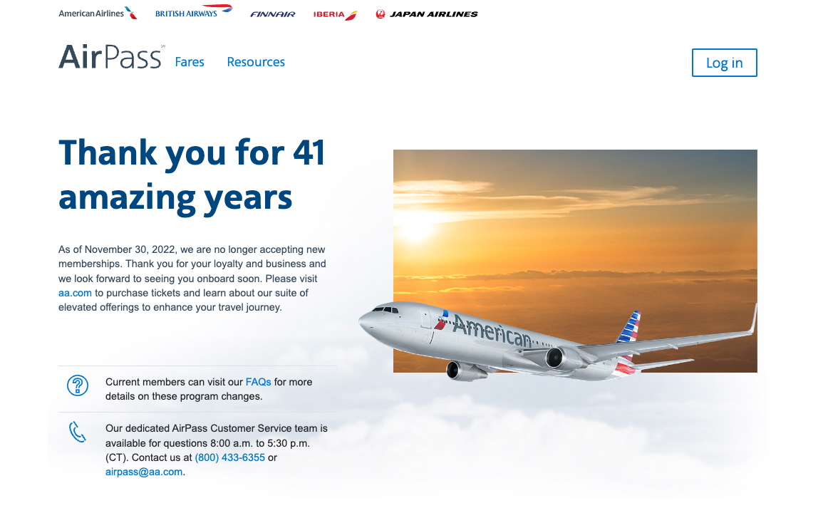 After 41 years, American quietly scraps AirPass program - The Points Guy