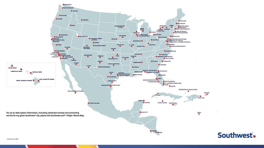 Southwest Airlines details plan to restore network to pre-pandemic ...