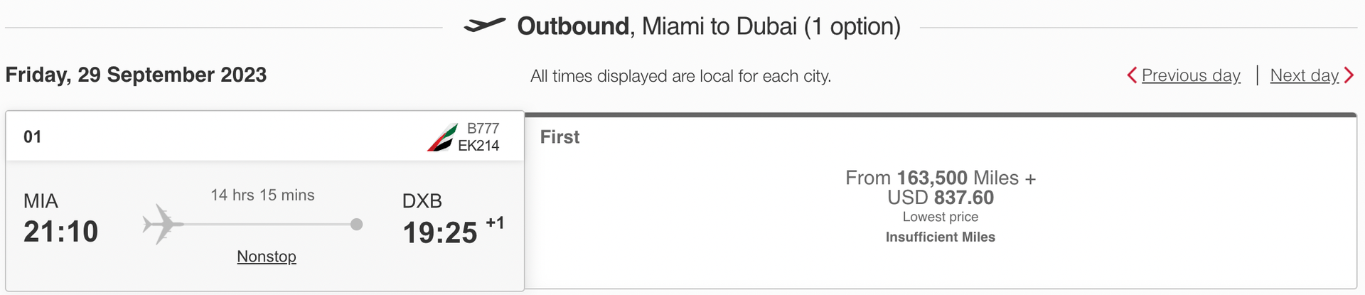 Emirates first class now bookable with Aeroplan points - The Points Guy