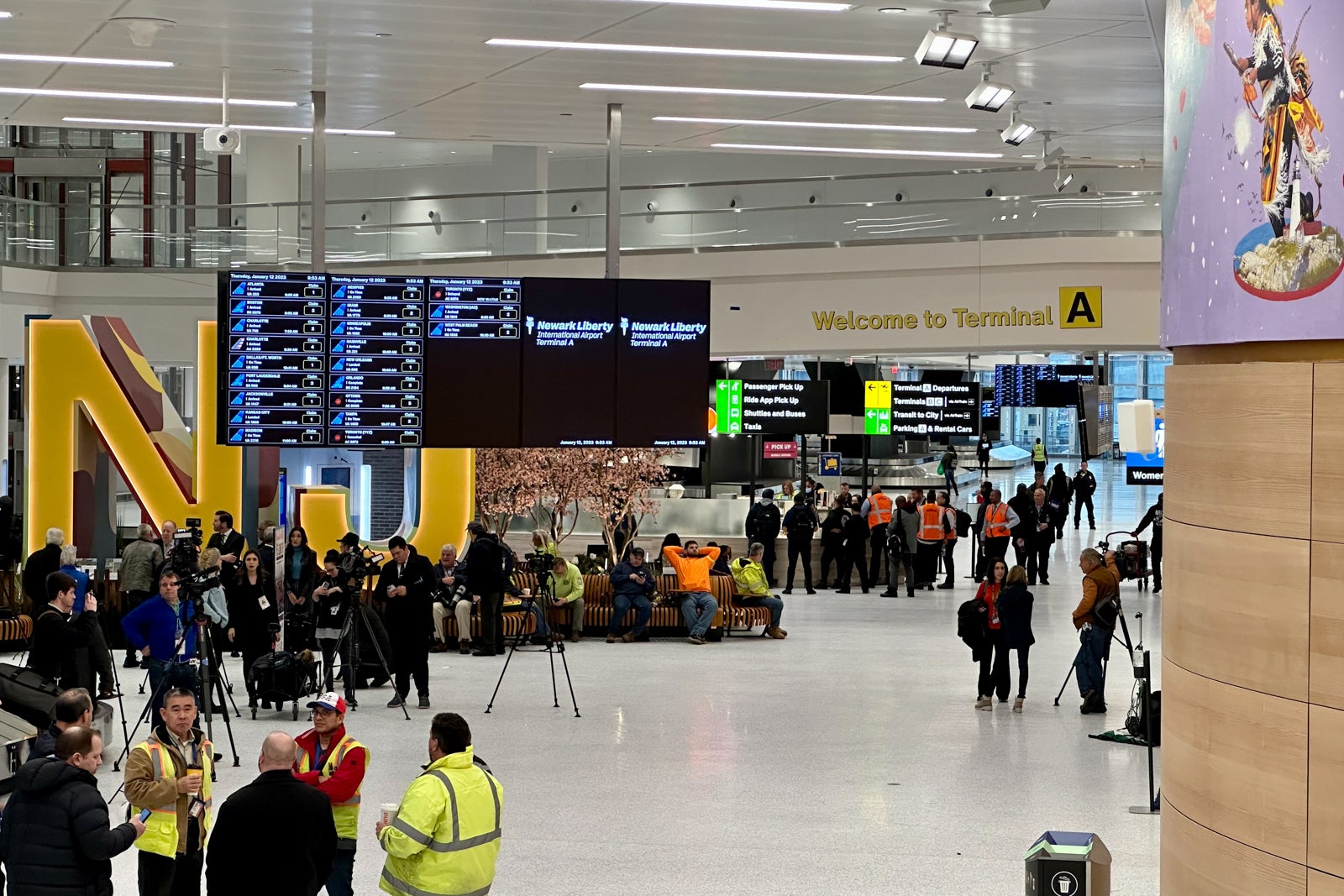 Newark’s stunning new Terminal A is now open, but with serious 1st-day ...