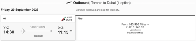 Emirates first class now bookable with Aeroplan points - The Points Guy