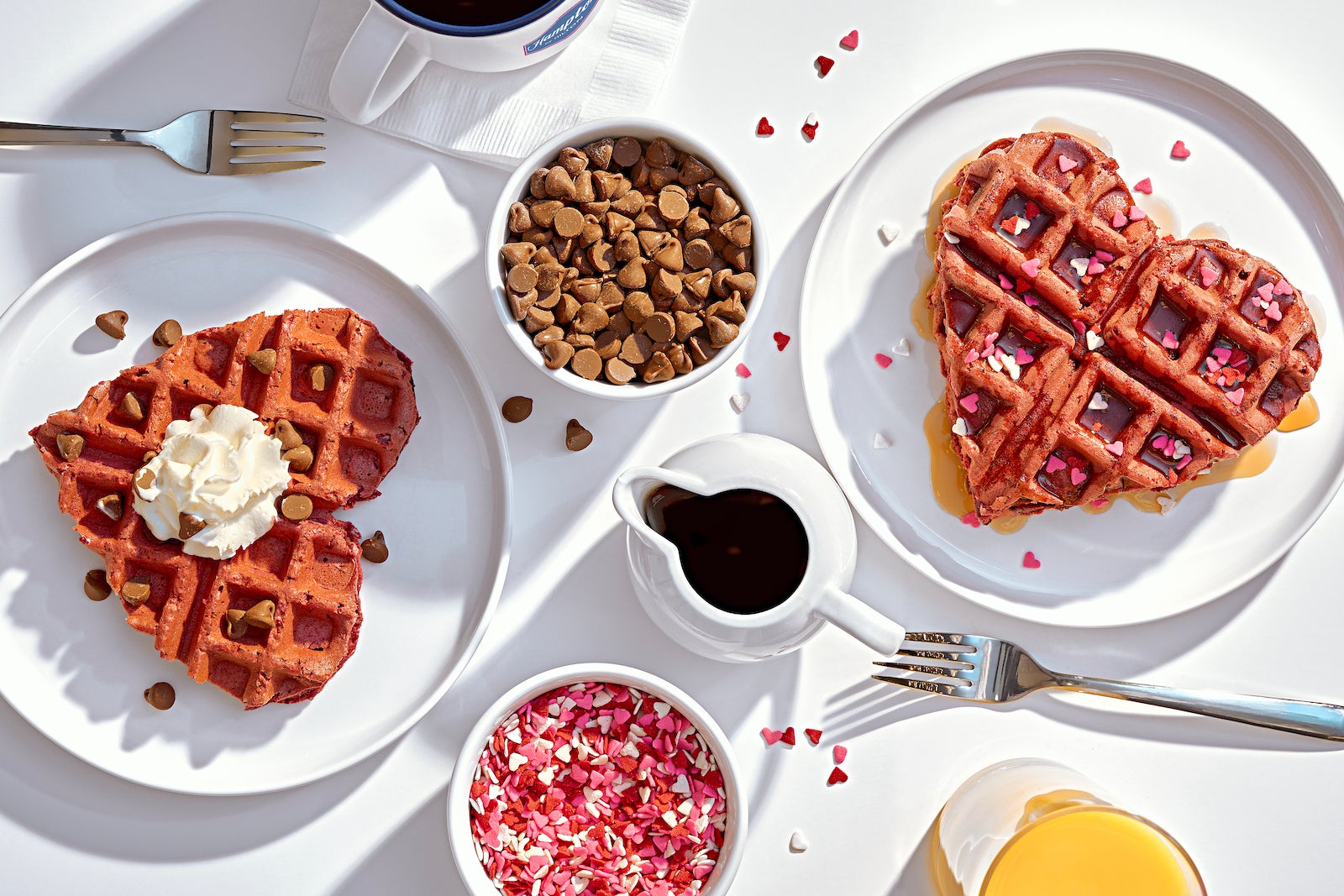 Celebrate Valentine's Day this month with red velvet waffles at Hampton ...