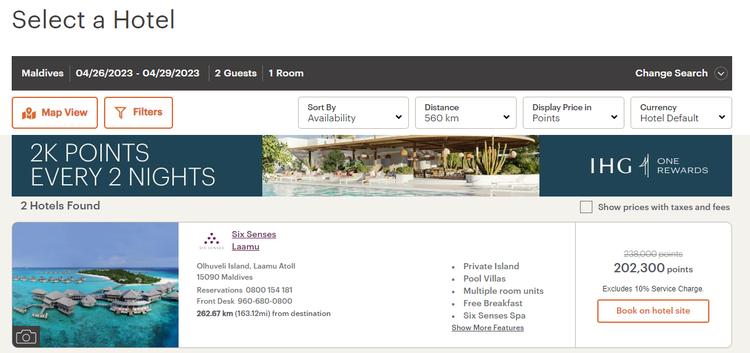 IHG cardholders and select elite members: Book by April 5 to get 15% off award stays of 3 nights ...