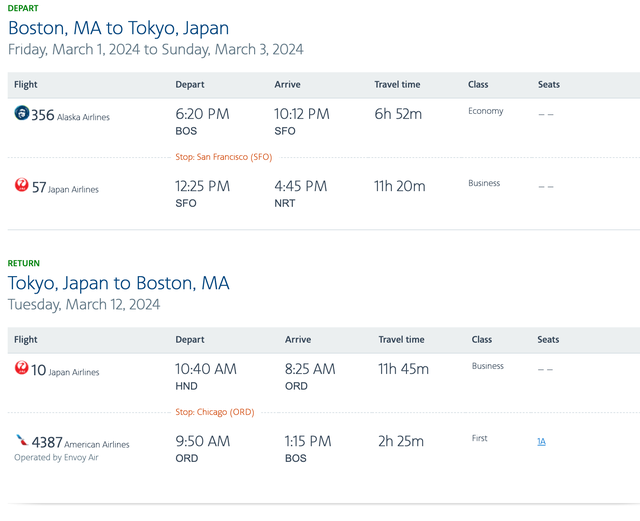 Japan airfare deal: Wide-open business-class availability for just ...