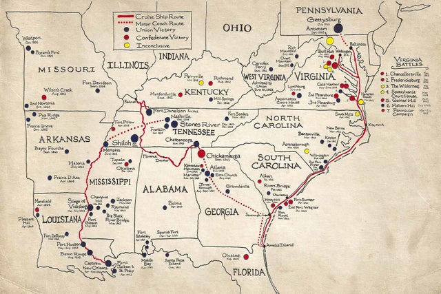 This 34-day Civil War cruise visits battlefields in 12 states - The ...