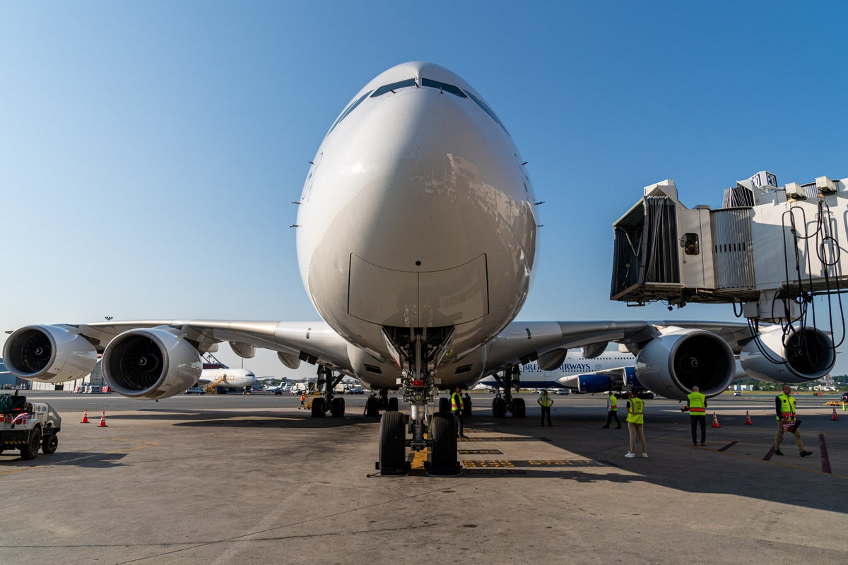Lufthansa's 'retired' A380 returns — see photos of its arrival in ...