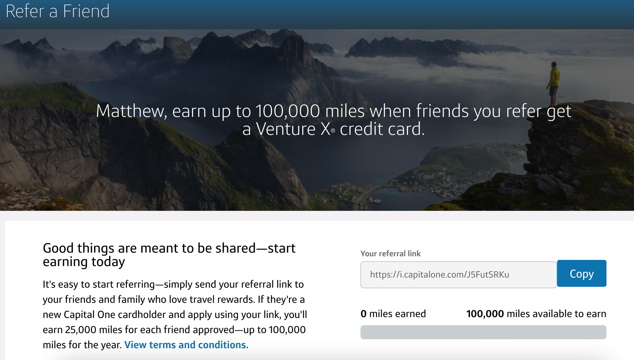 Referring a friend from a business to a personal credit card - The ...