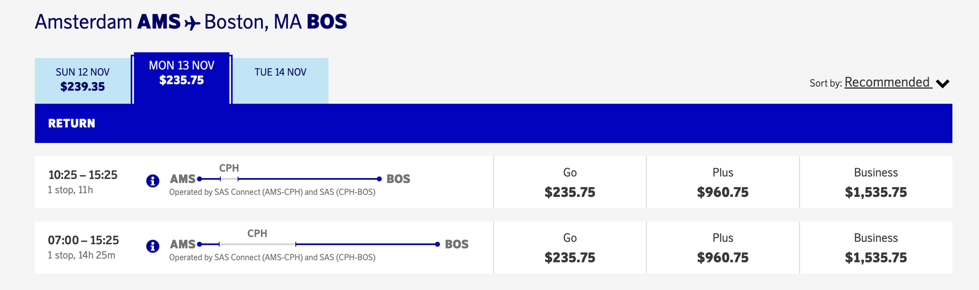SAS offering a sale on economy and premium economy tickets to Europe ...