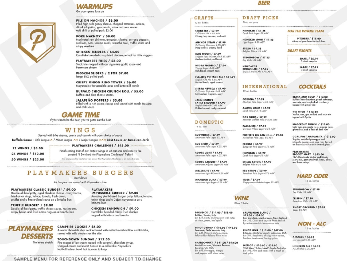 Playmakers: Royal Caribbean's cruise ship sports bar guide (with menu ...