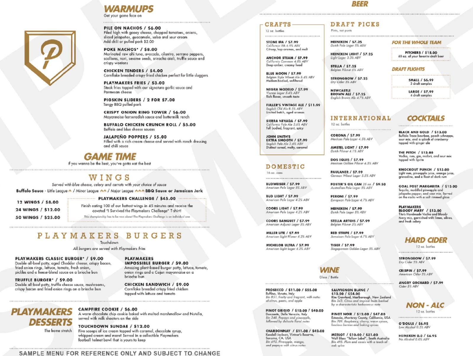 Playmakers: Royal Caribbean's cruise ship sports bar guide (with menu ...