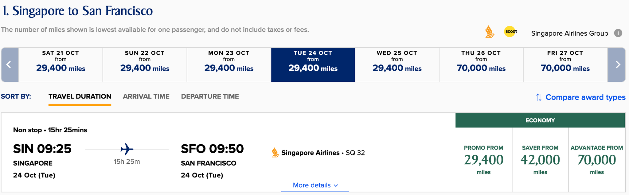 Singapore KrisFlyer Spontaneous Escapes promo awards - The Points Guy