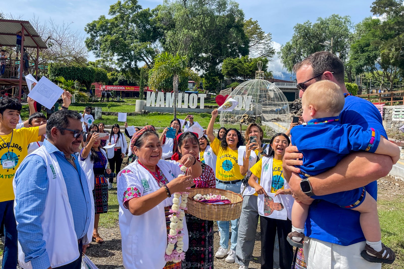 TPG at the PeaceJam Guatemala conference in 2023 - The Points Guy