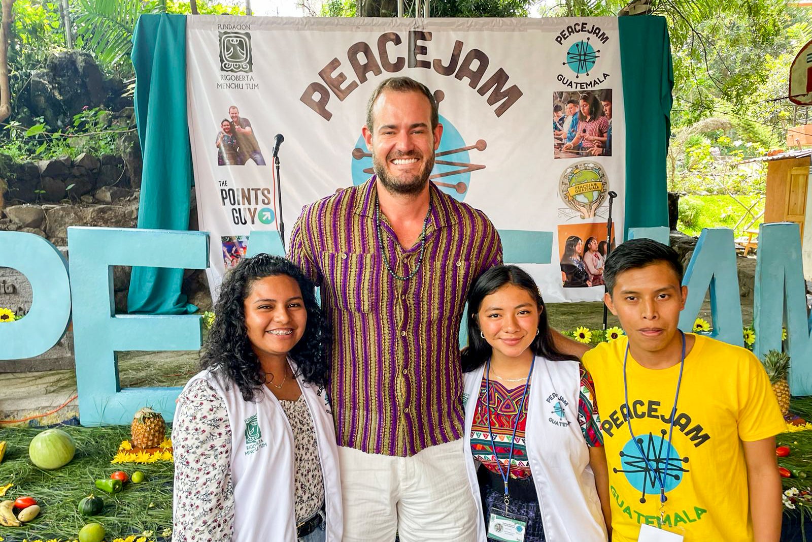TPG at the PeaceJam Guatemala conference in 2023 - The Points Guy