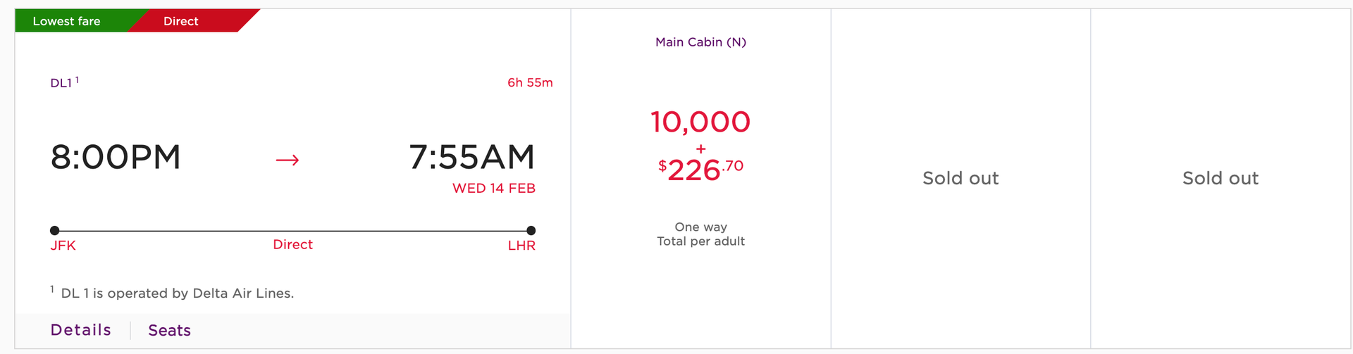 Book Delta transatlantic Main Cabin seats at low fixed rates with ...