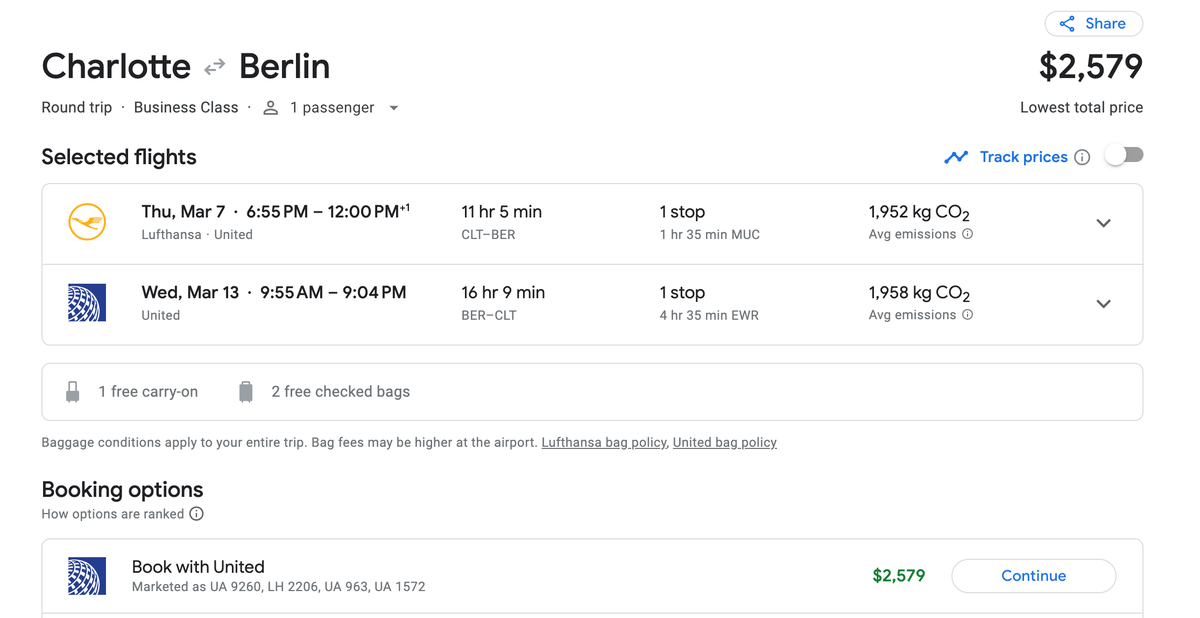 Major discounts on business-class flights from the US to Europe through ...