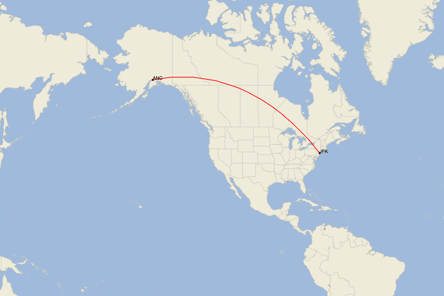 Alaska unveils a new longest route connecting New York City with ...