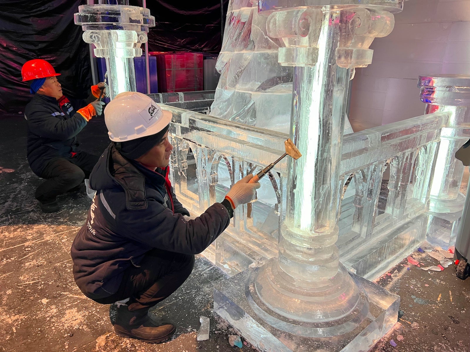 Meet the artisans who carve the larger than life ice displays for ...