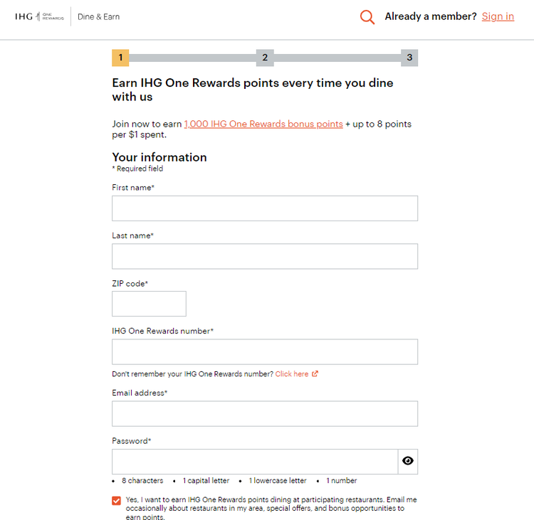 IHG One Rewards Dine and Earn dining rewards program - The Points Guy