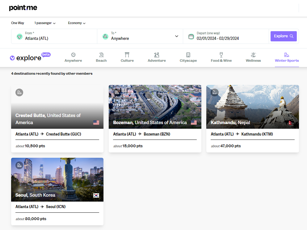 Point.me launches new Explore tool for travelers with no specific ...