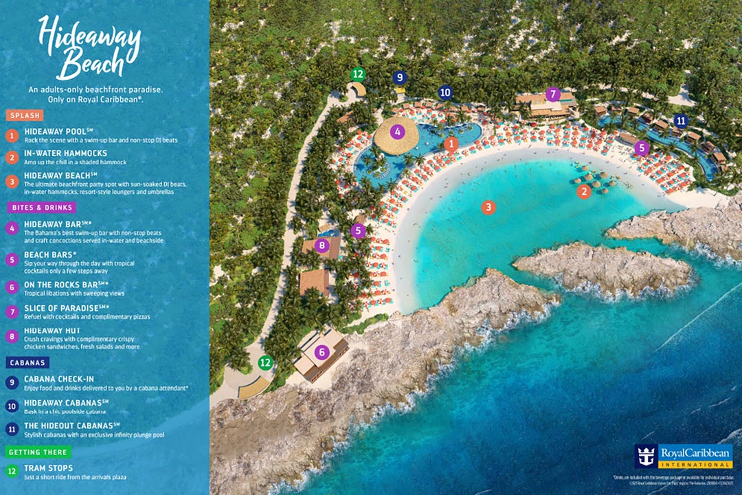 Royal Caribbean debuts Hideaway Beach: See photos of the adults-only ...