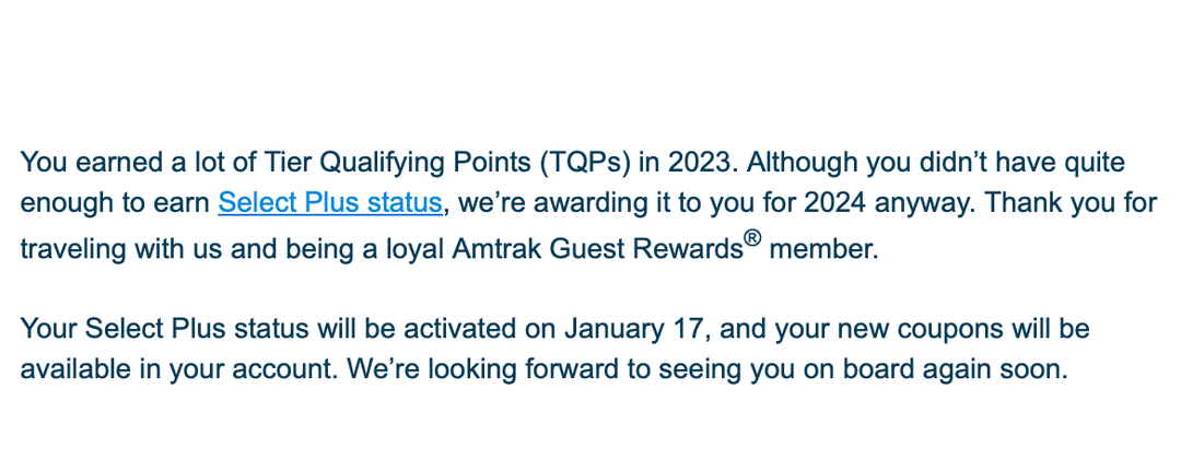 Amtrak gifting status for 2024 - The Points Guy