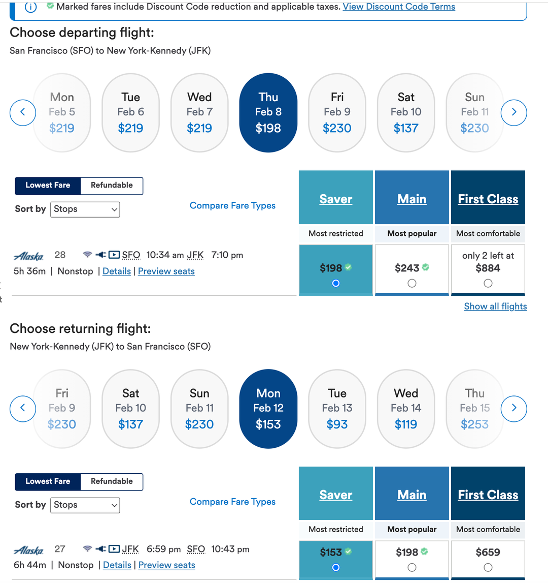 Alaska Airlines offering discounted flights and double EQMs for limited ...