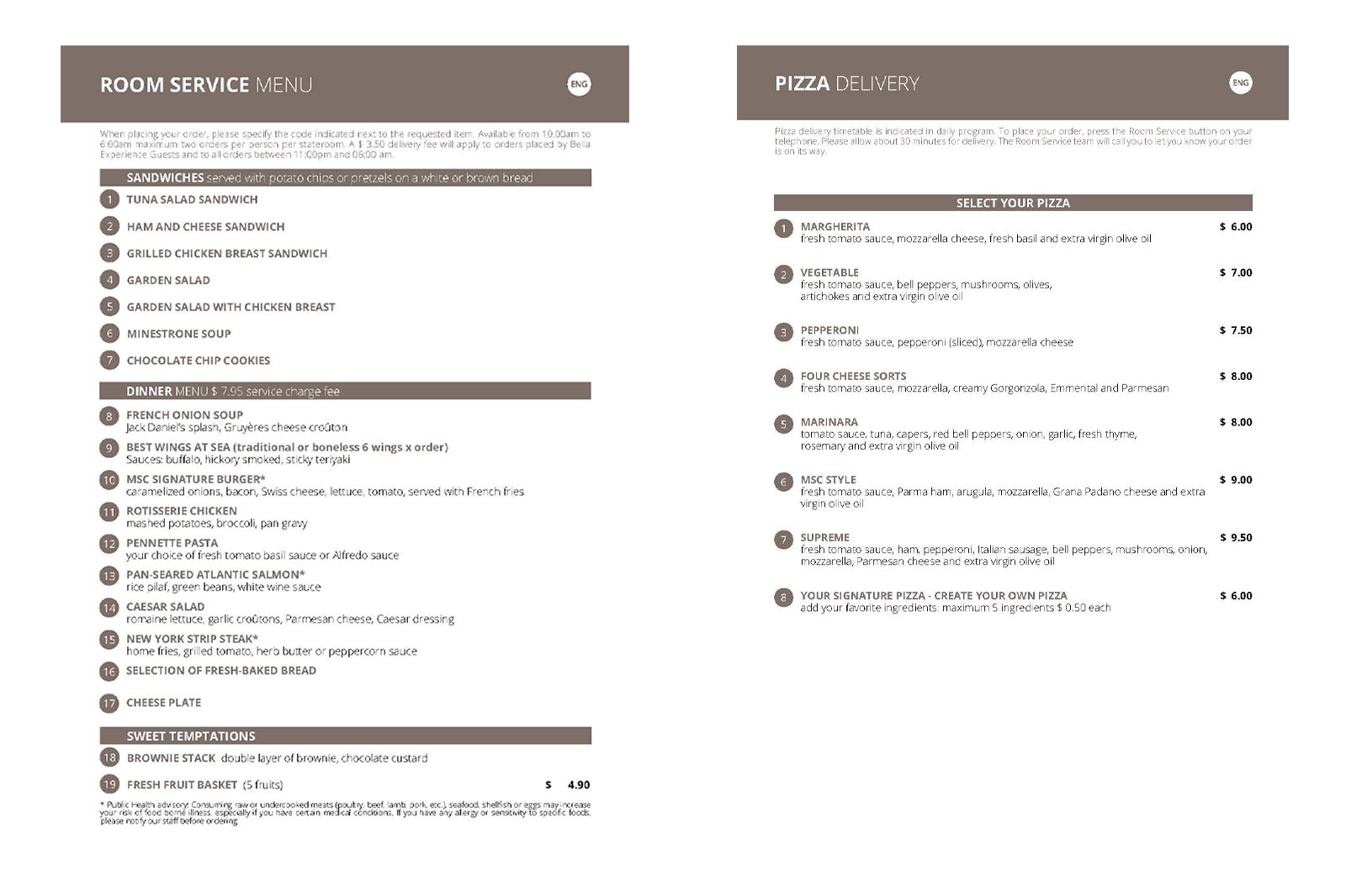 Cruise ship room service: A line-by-line guide to in-cabin dining ...