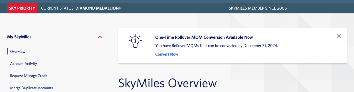 Delta MQM rollover conversion choices now live: Here's how to do it ...