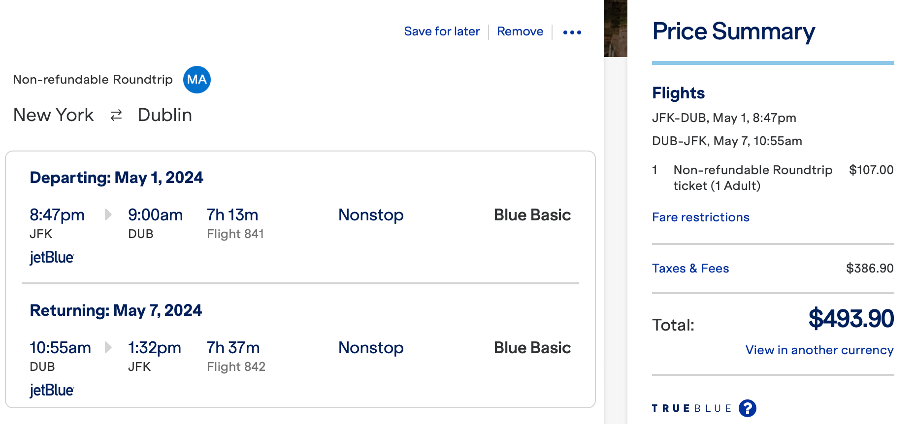 Act fast: Fly JetBlue to Dublin from NYC and Boston from $389 round ...