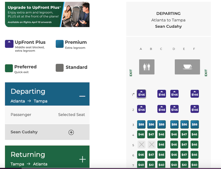 Frontier's newest add-on option features an empty middle seat - The ...