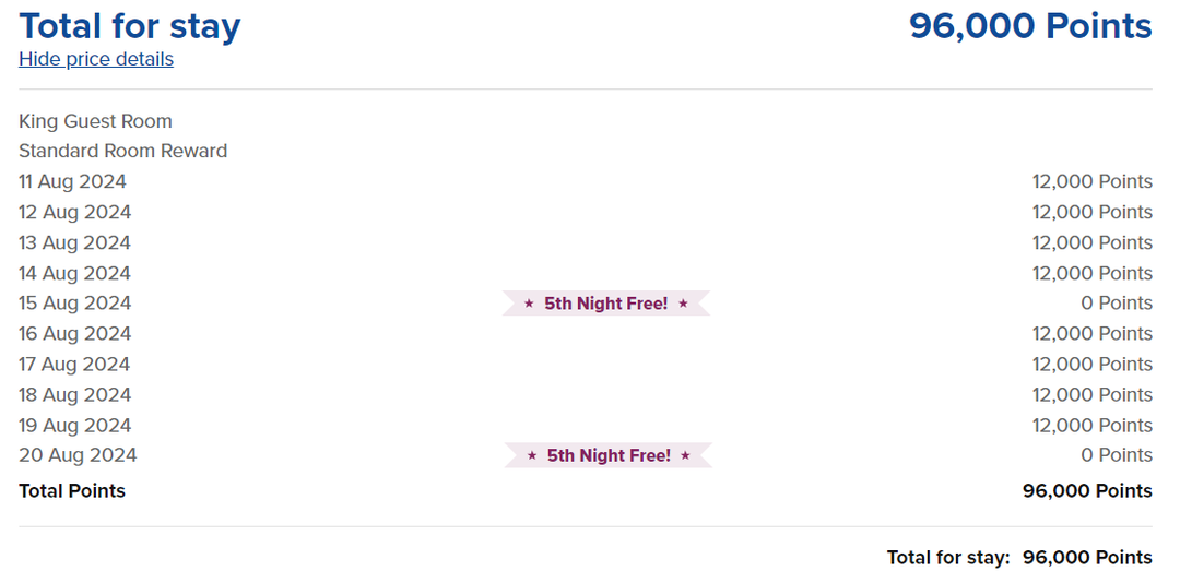 Get a fourth or fifth night free when redeeming points - The Points Guy