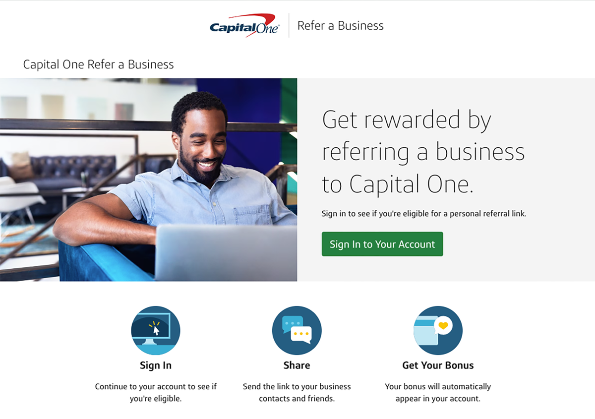 Refer businesses to Capital One and earn up to $1,500 per referral ...