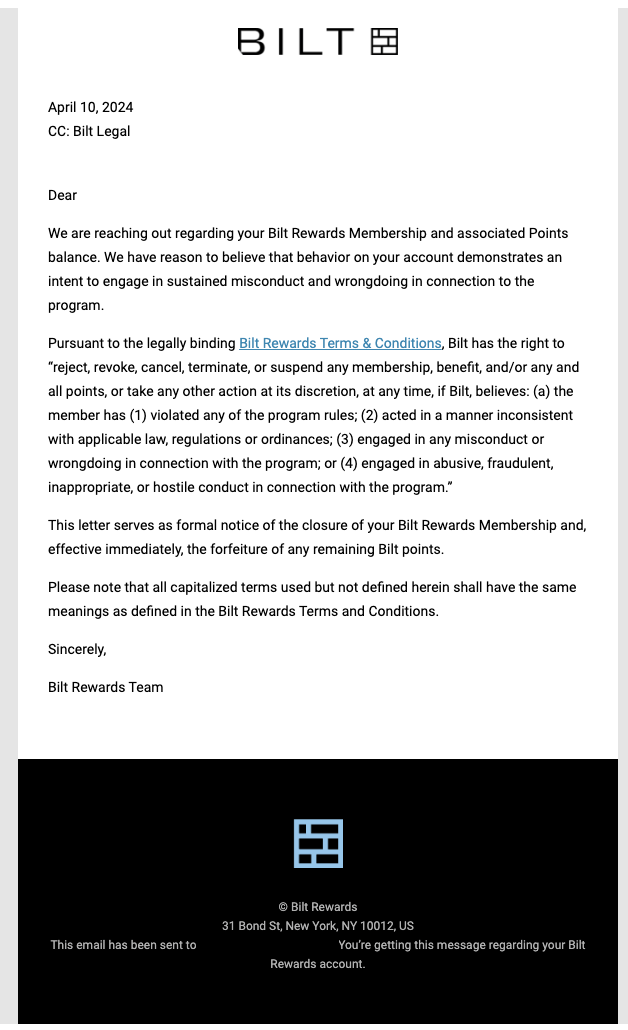 Bilt apologizes after erroneously sending scary emails to some members ...