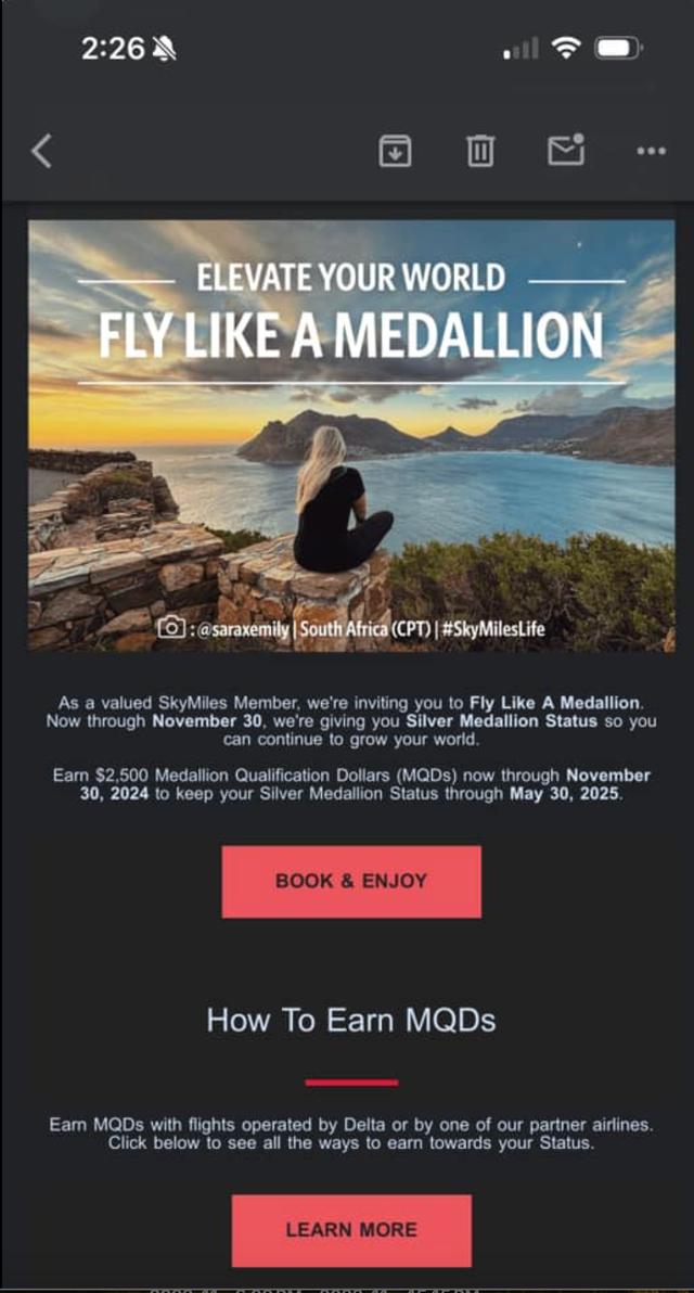 Delta has upgraded some SkyMiles members to Silver status for 6 months ...