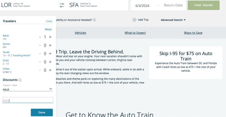 Amtrak Auto Train tickets starting at $75 for travel this summer - The ...