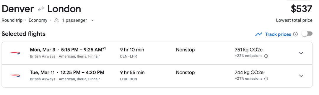 Nonstop flights to London available from $537 round-trip - The Points Guy