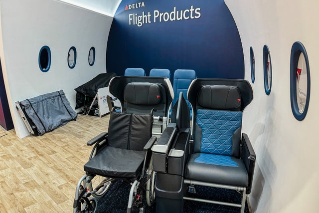Delta demonstrates new seat concept, larger lavatory for passengers who ...