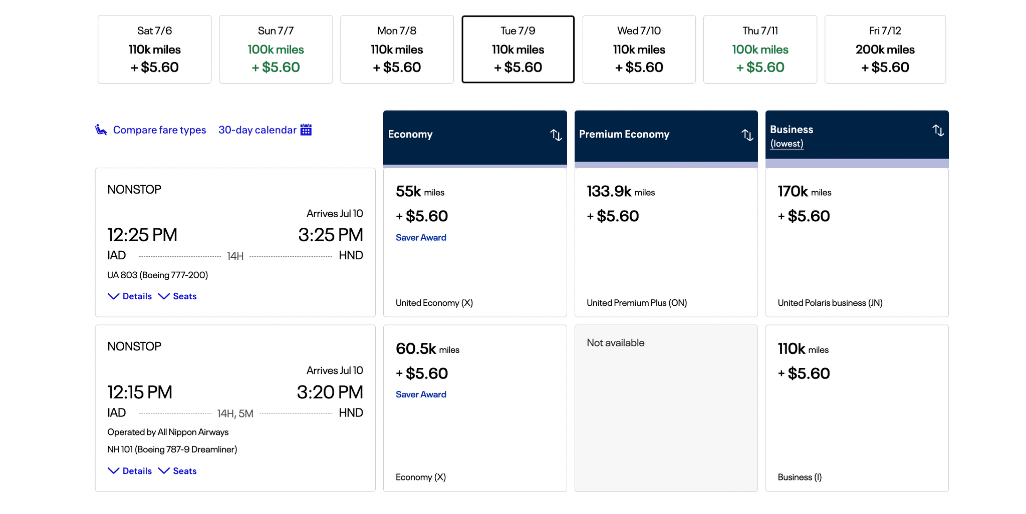 Can you no longer book last-minute premium cabin ANA awards with Virgin ...