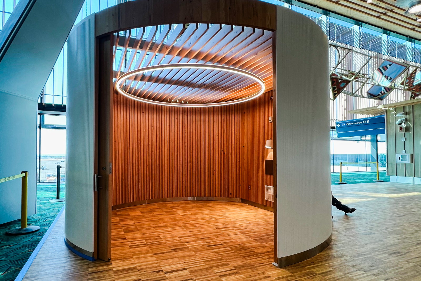 A look inside the new tree-lined main terminal at Portland ...
