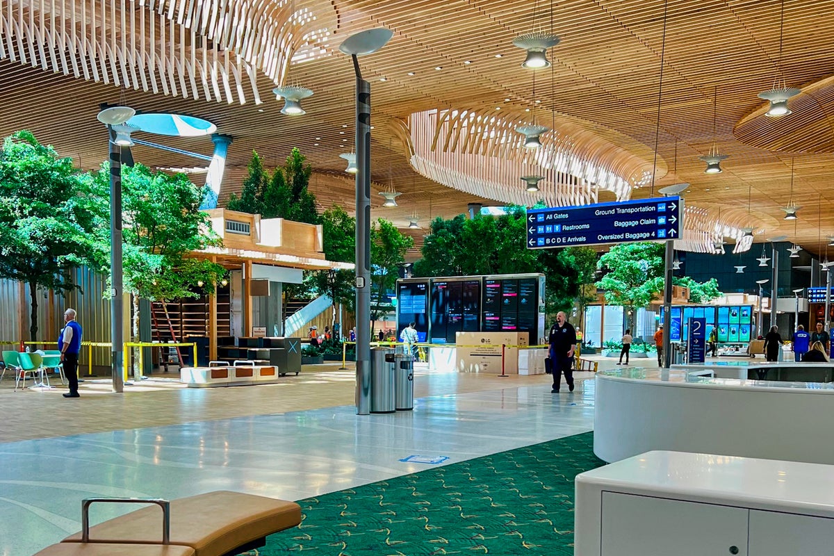 A look inside the new tree-lined main terminal at Portland ...