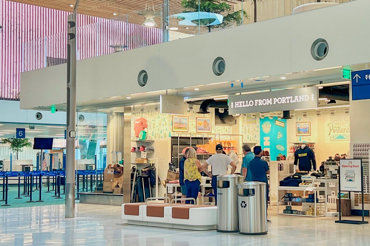 A look inside the new tree-lined main terminal at Portland ...