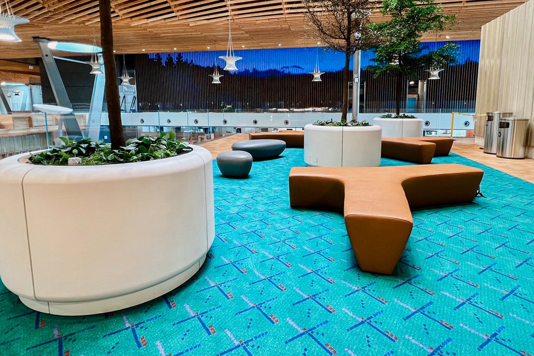 A look inside the new tree-lined main terminal at Portland ...
