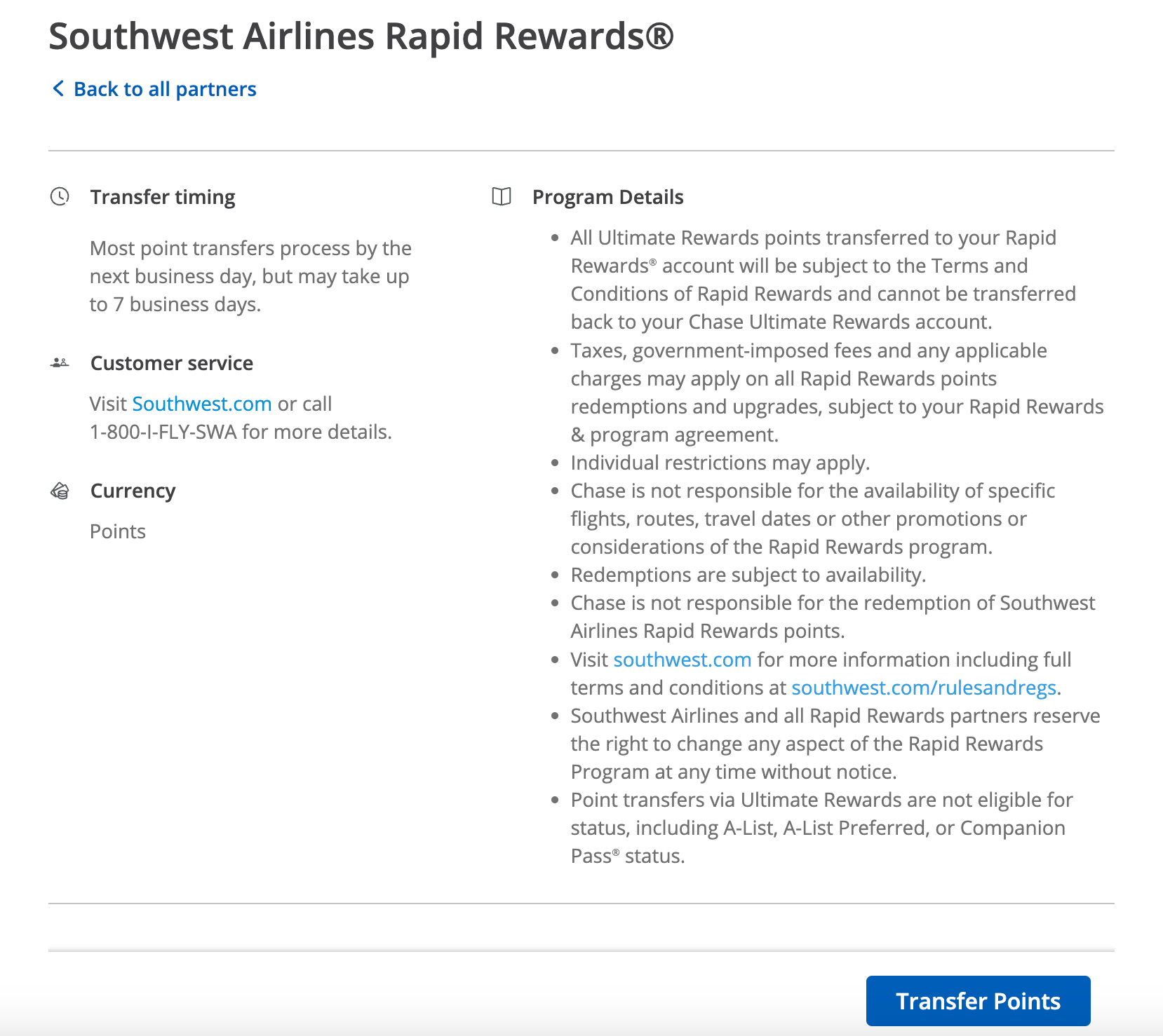 How to transfer Chase Ultimate Rewards points to Southwest Rapid ...
