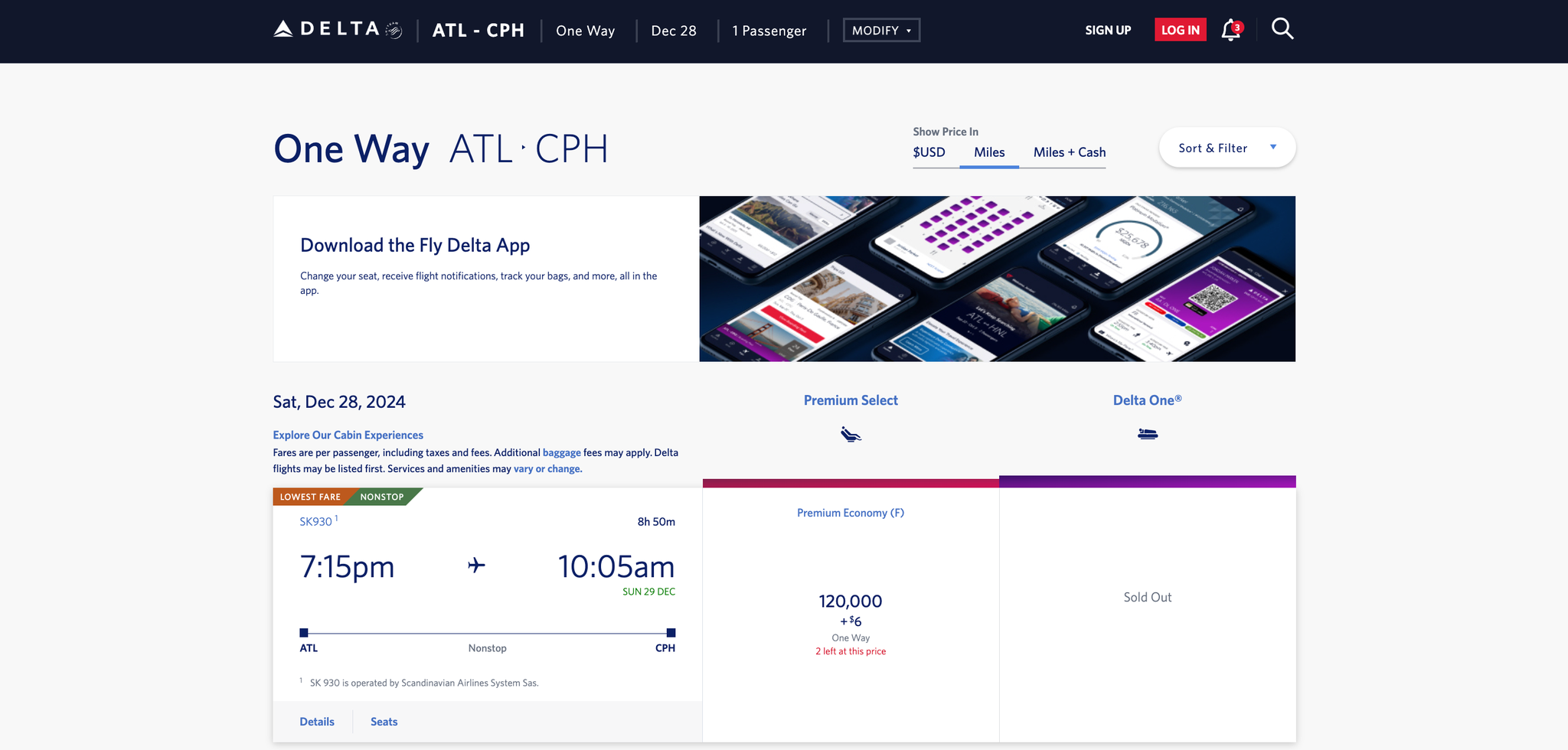 SAS awards now available using Delta SkyMiles (and other partners ...